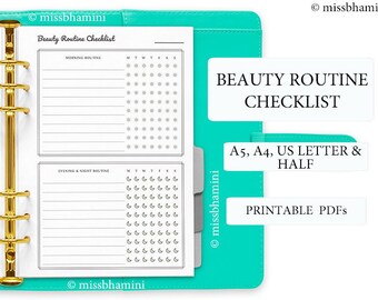 Beauty Routine Tracker - Etsy
