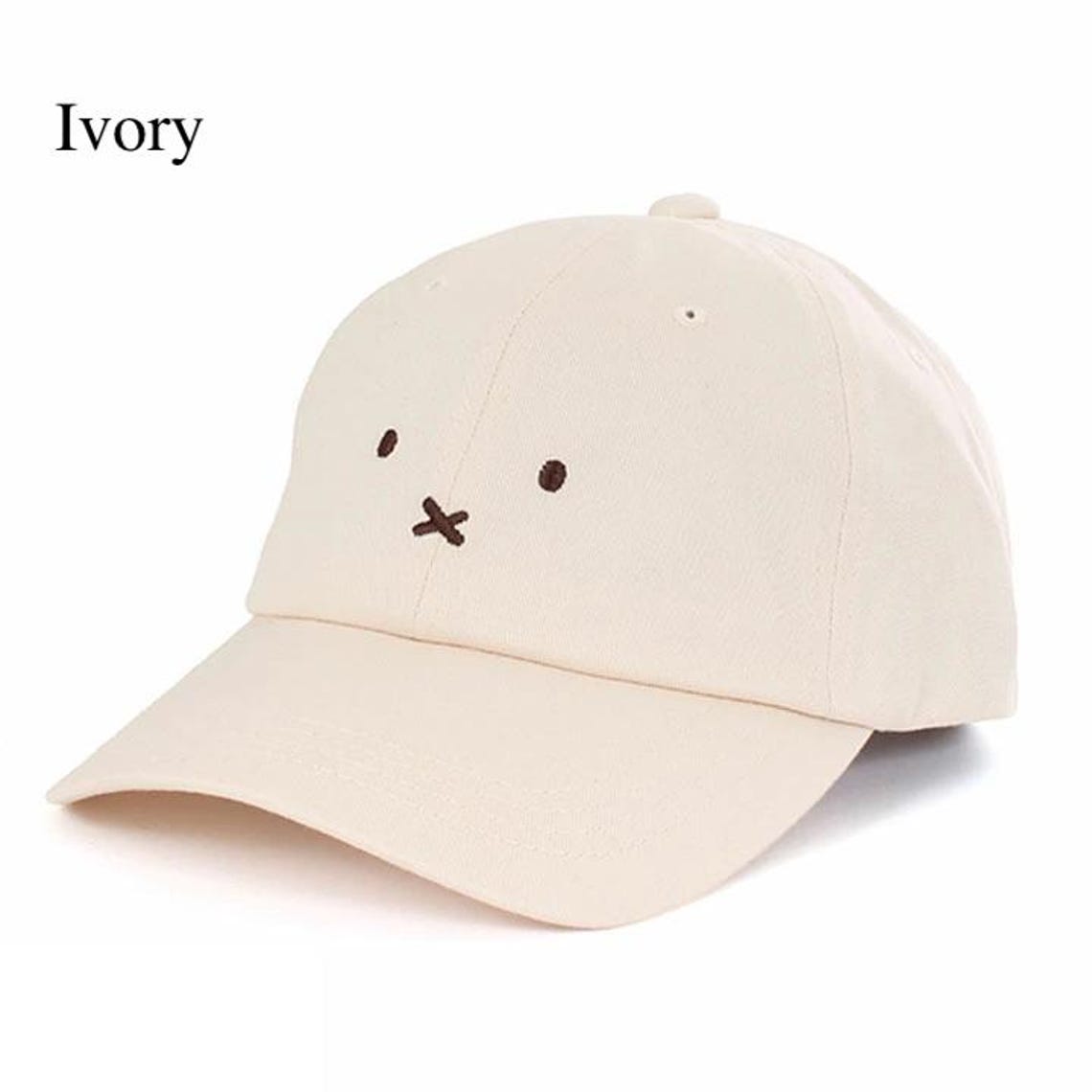 Miffy Embroidery Face Canvas Cap Unisex Hat - Etsy