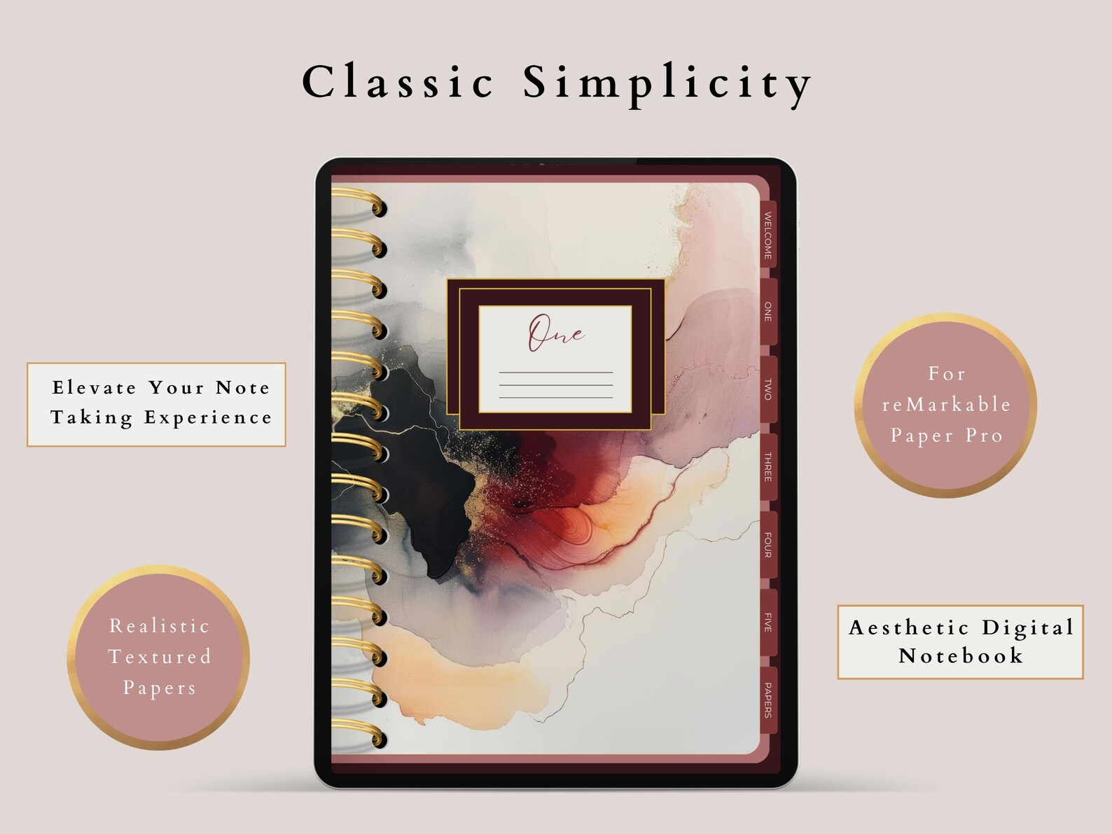 Digital Notebook, Remarkable Paper Pro , Remarkable Notebook With Tabs ...