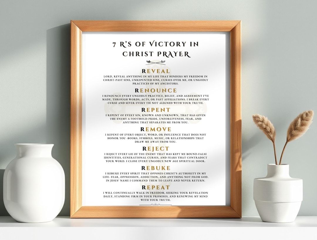 Victory in Christ Deliverance Prayer Printable, Christian Spiritual ...