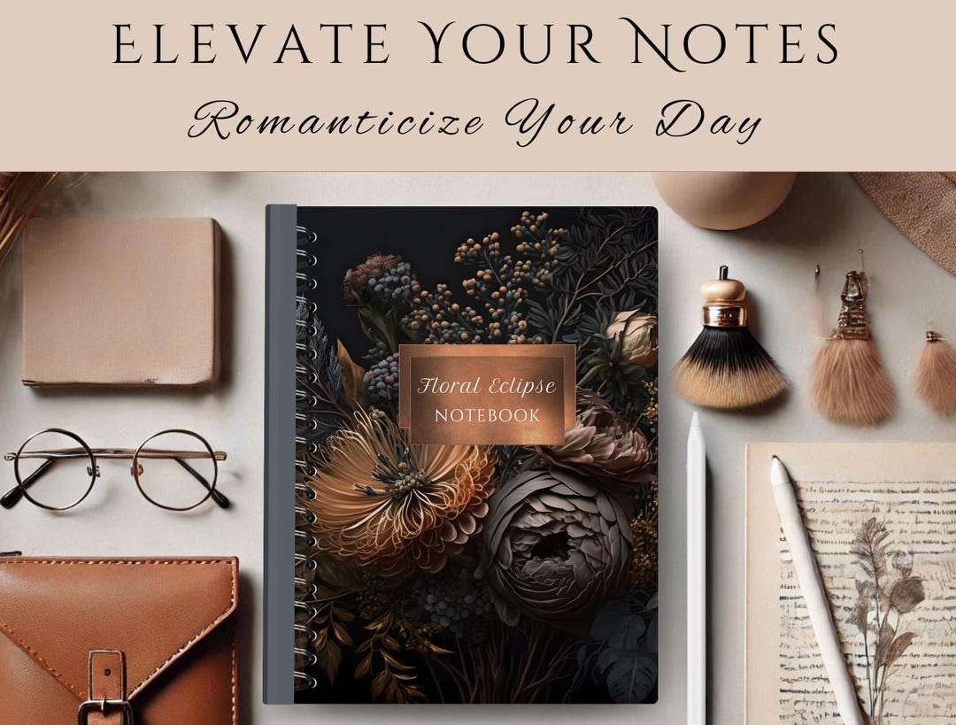 Floral Eclipse Digital Notebook & Planner Dark Mode for Remarkable ...