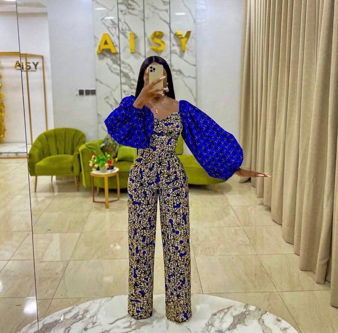 African Jumper, Ankara Jumpsuit , African Print Full Length Jumpsuit ...