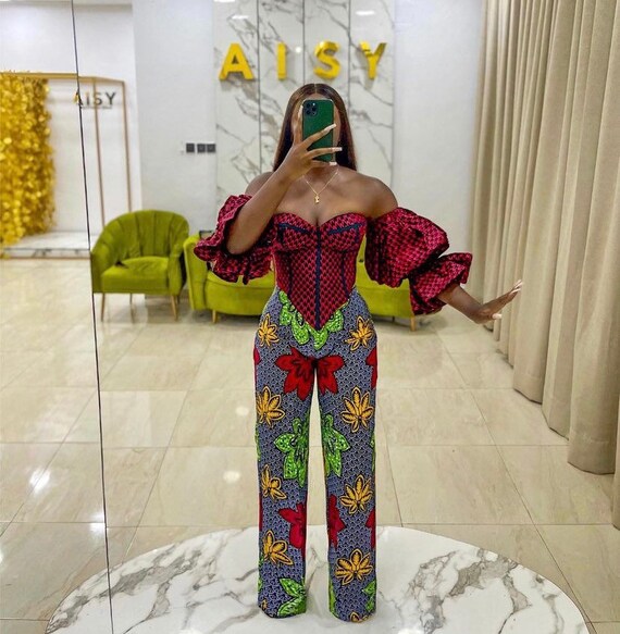African Jumper Ankara Jumpsuit African Print Full Length | Etsy