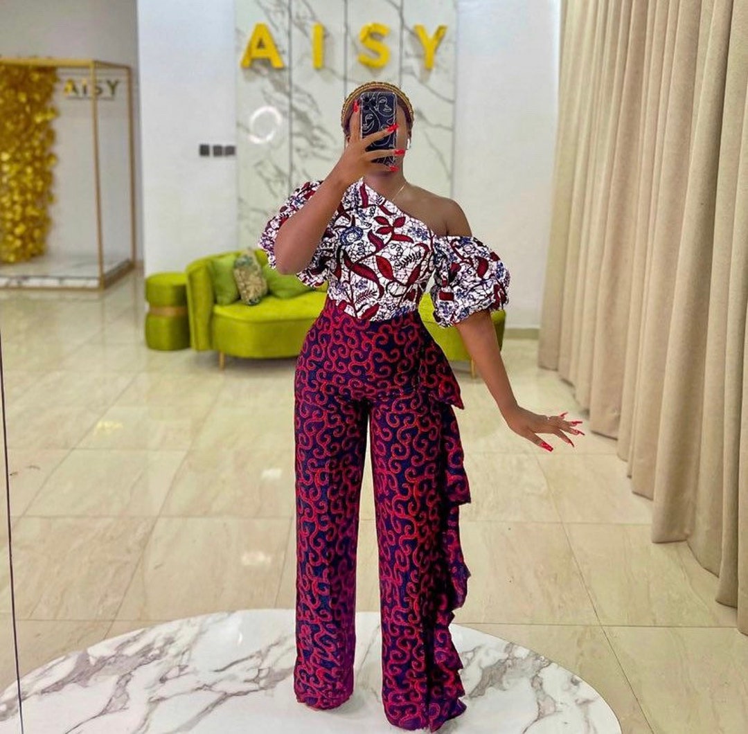 African Jumper, Ankara Jumpsuit , African Print Full Length Jumpsuit ...