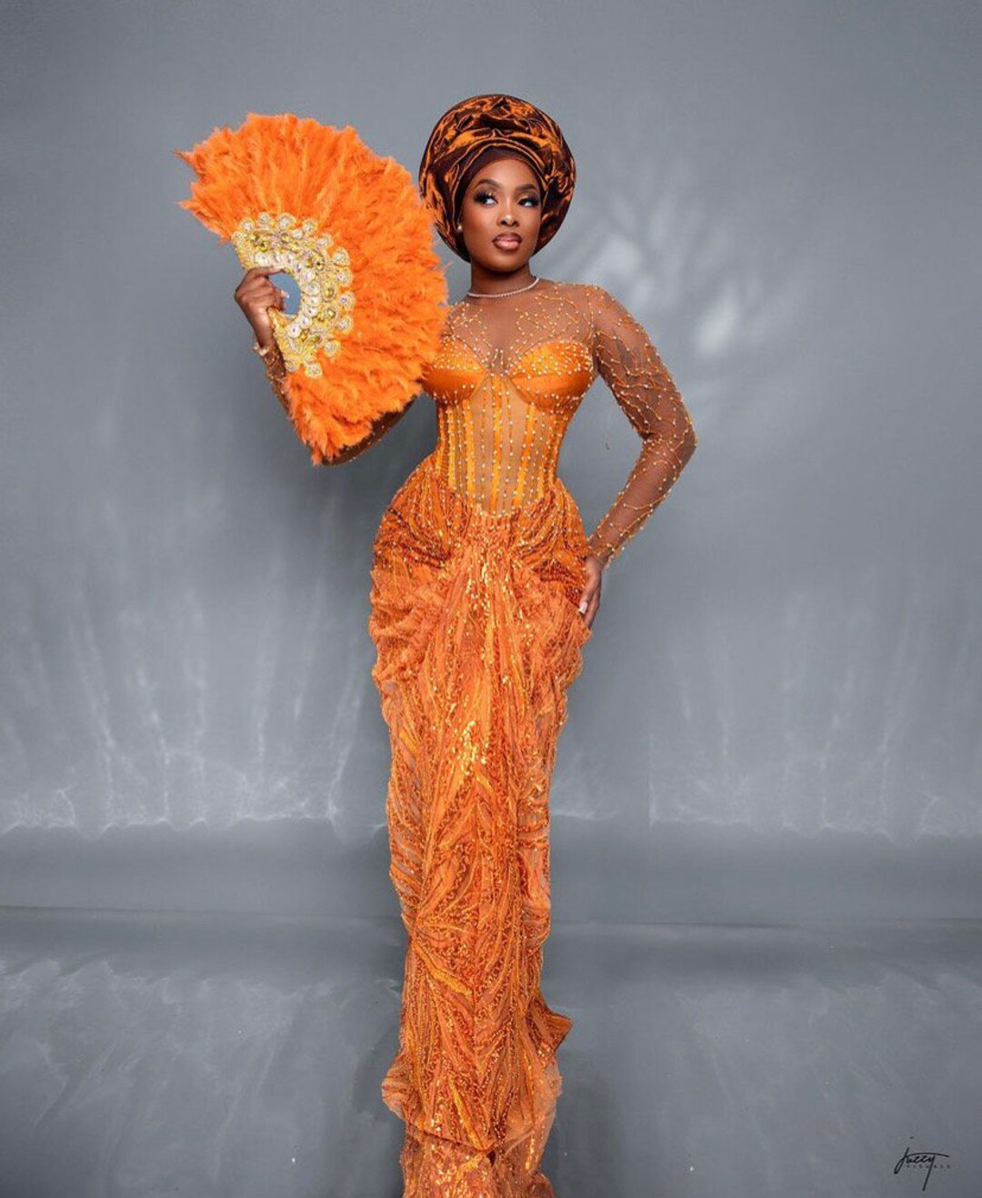 Luxury Bridal Dress, African Bride Dress, Elegant Dress, Yoruba Wedding ...