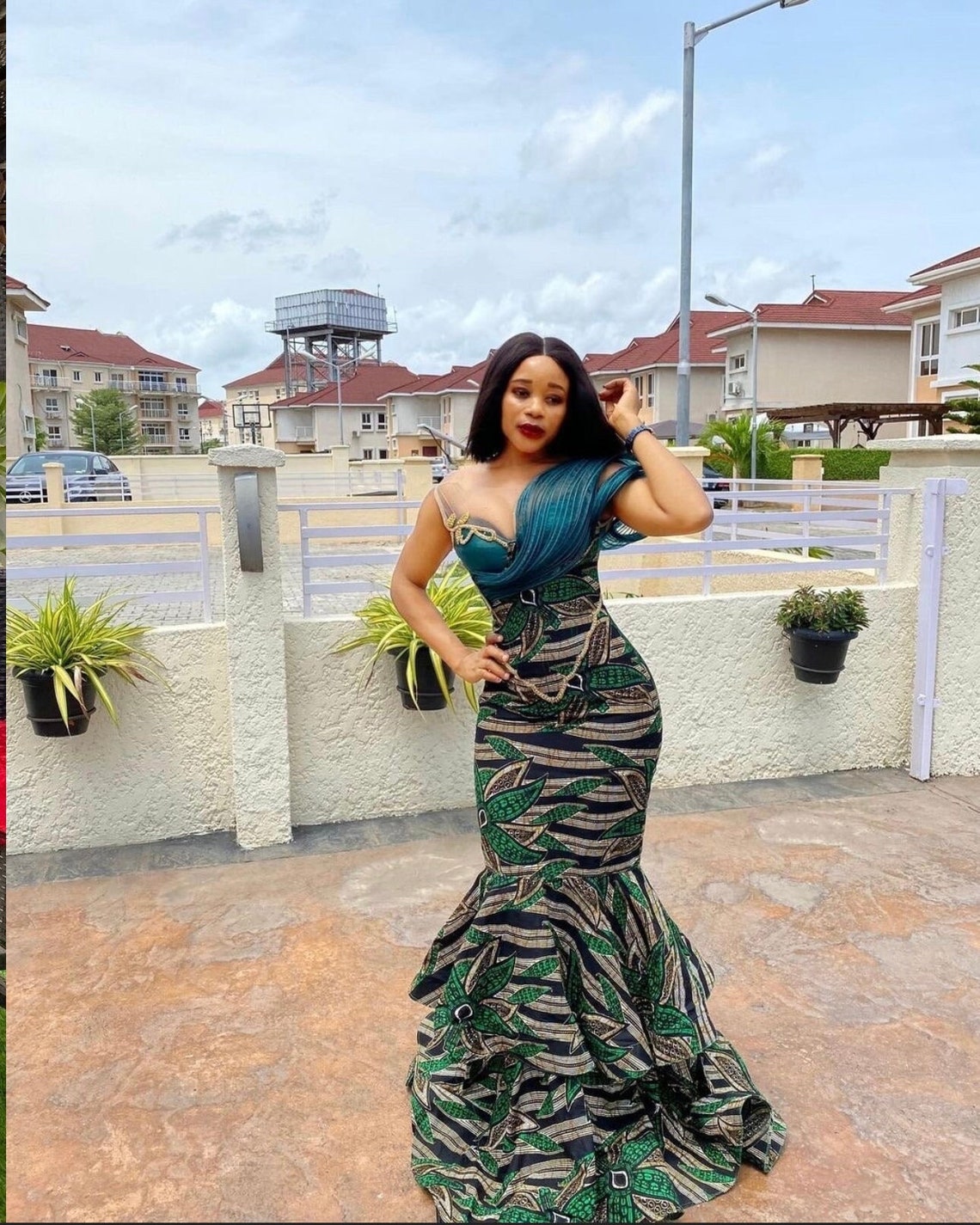 Couture African Print Gown, Prom Dress, African Print Wedding Dress ...