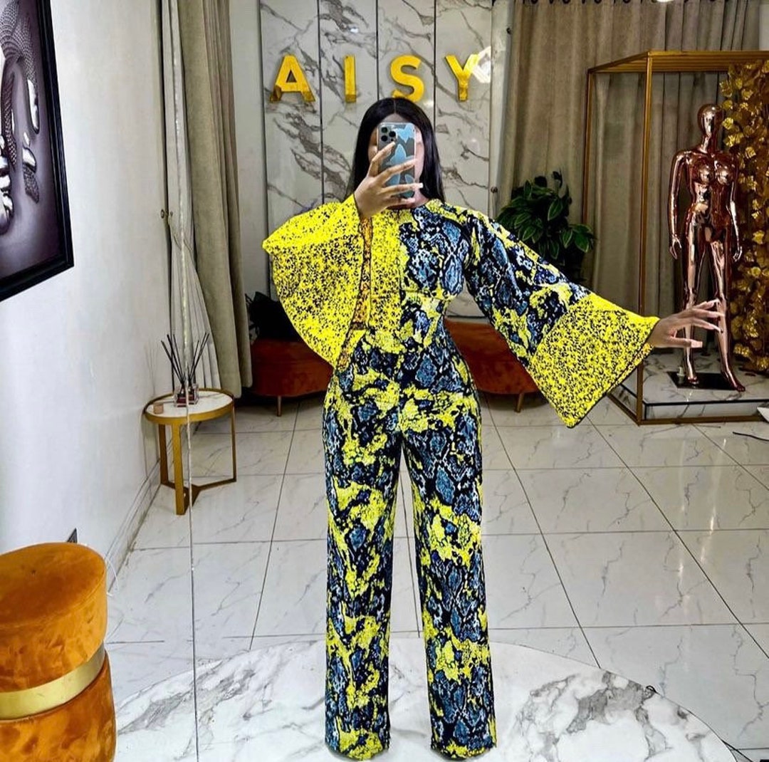 African Jumper, Ankara Jumpsuit , African Print Full Length Jumpsuit ...