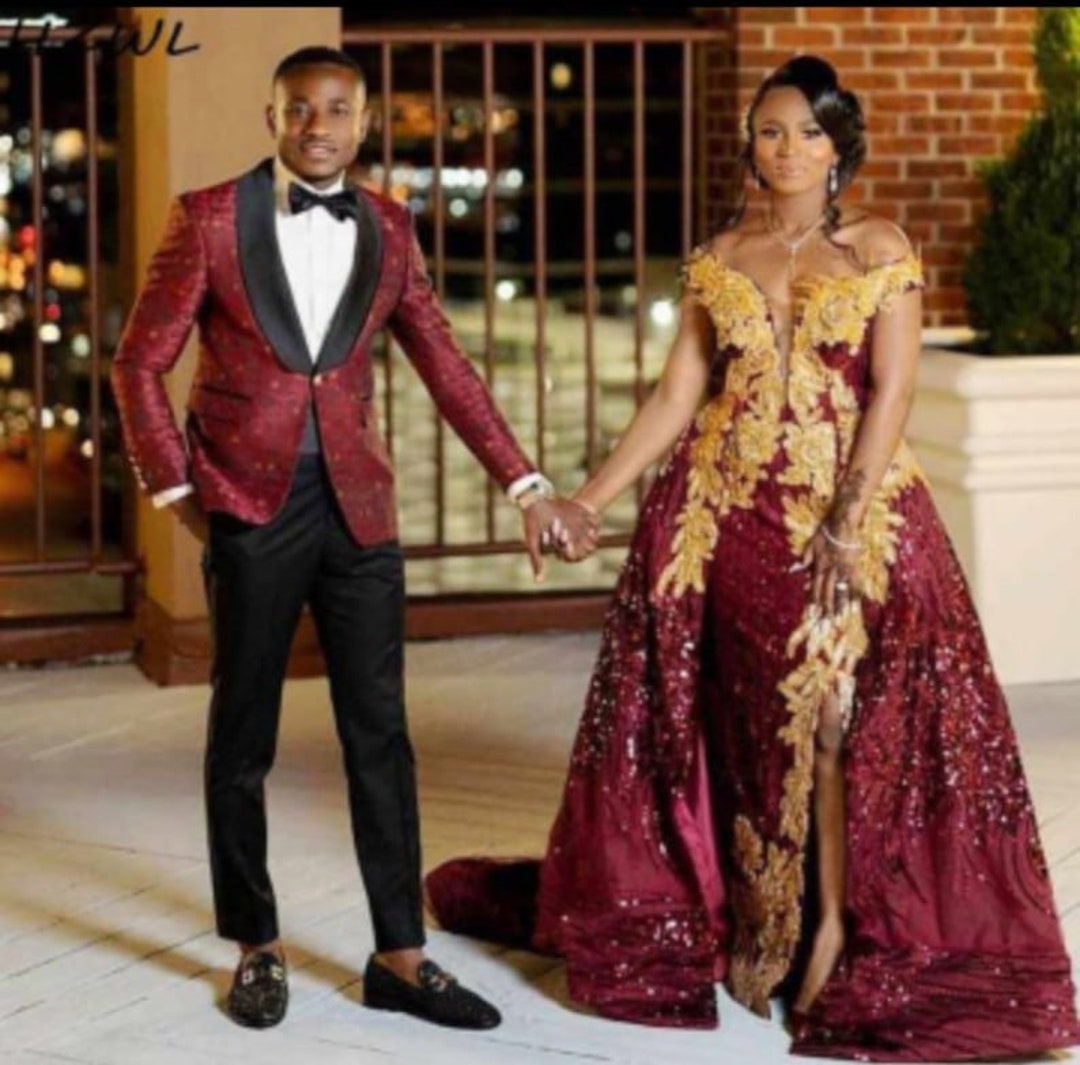 Couple African Royalty Outfit, African Couple Engagement Outfit, Ankara ...