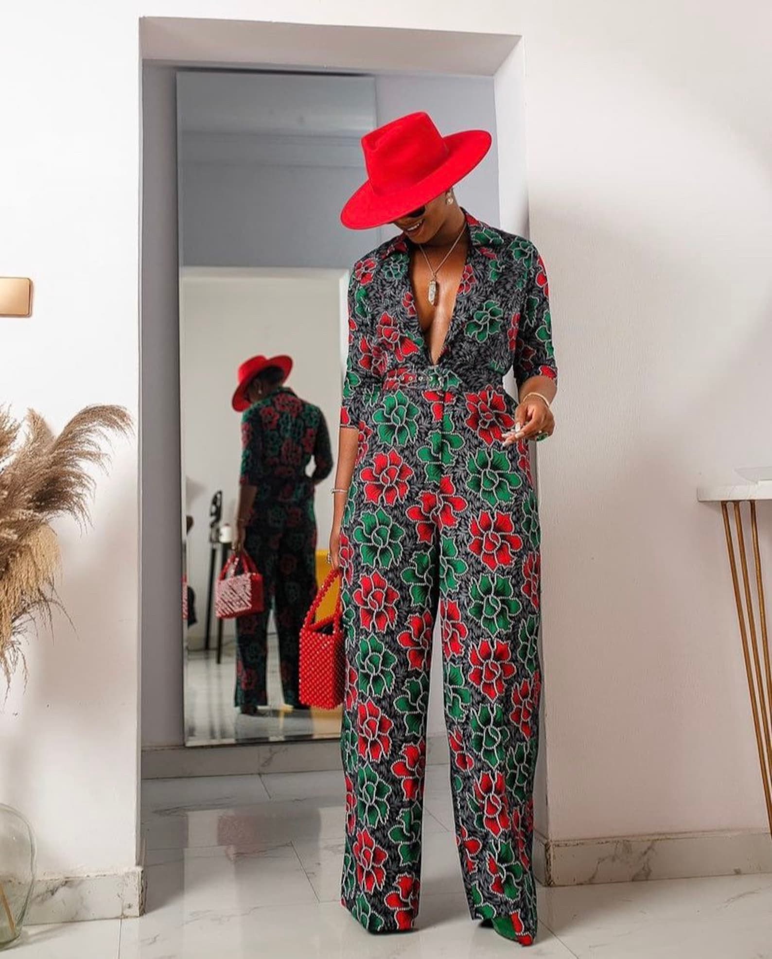 African Jumper, Ankara Jumpsuit , African Print Full Length Jumpsuit ...
