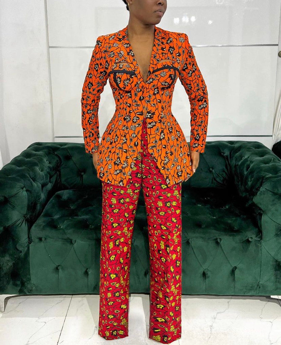 African Print 2 Piece Set, Ankara Co-ord, African Suit Set, African ...