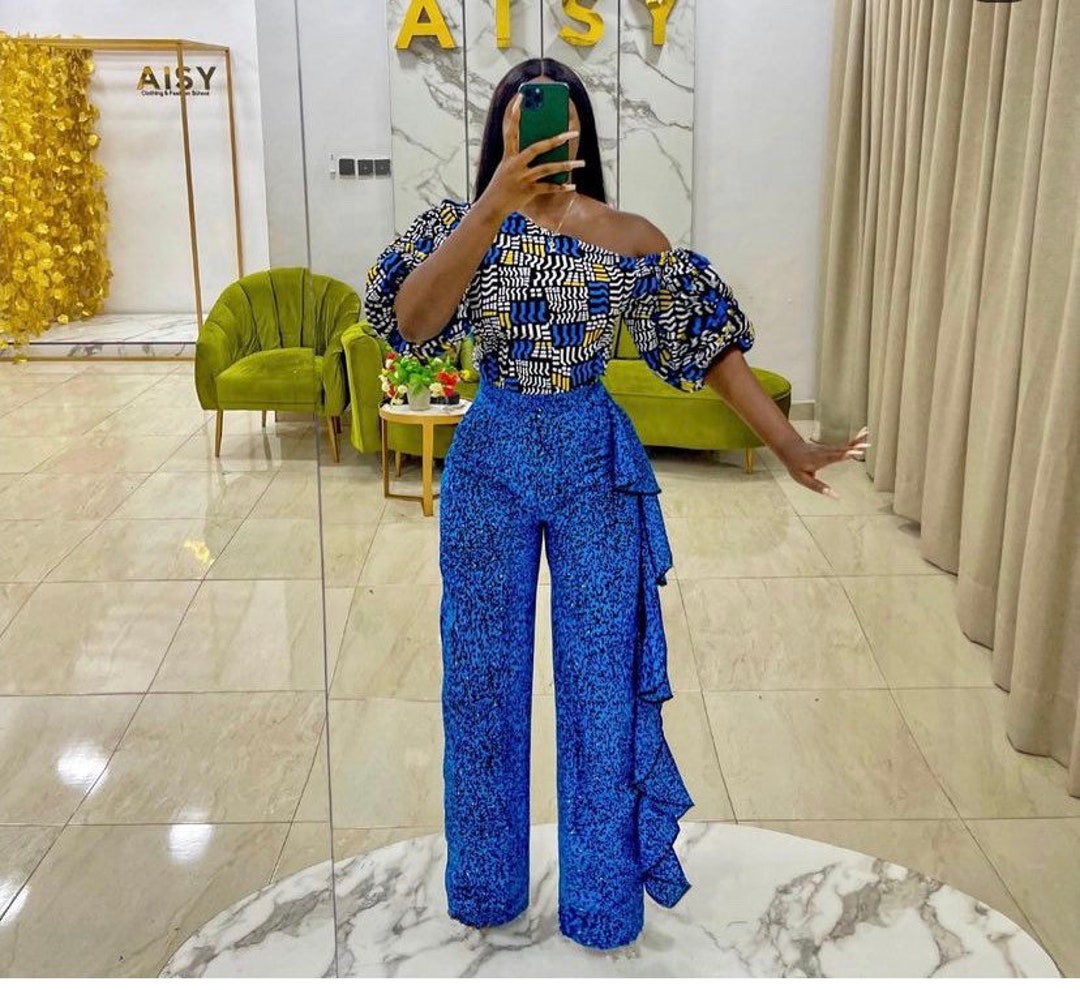 African Jumper, Ankara Jumpsuit , African Print Full Length Jumpsuit ...