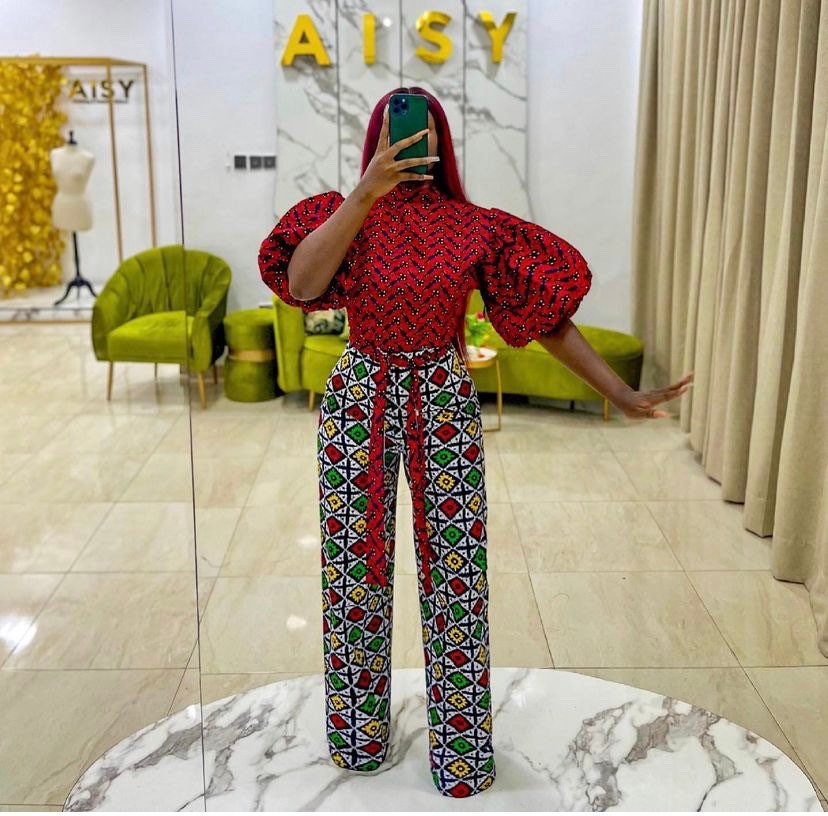African Jumper, Ankara Jumpsuit , African Print Full Length Jumpsuit ...