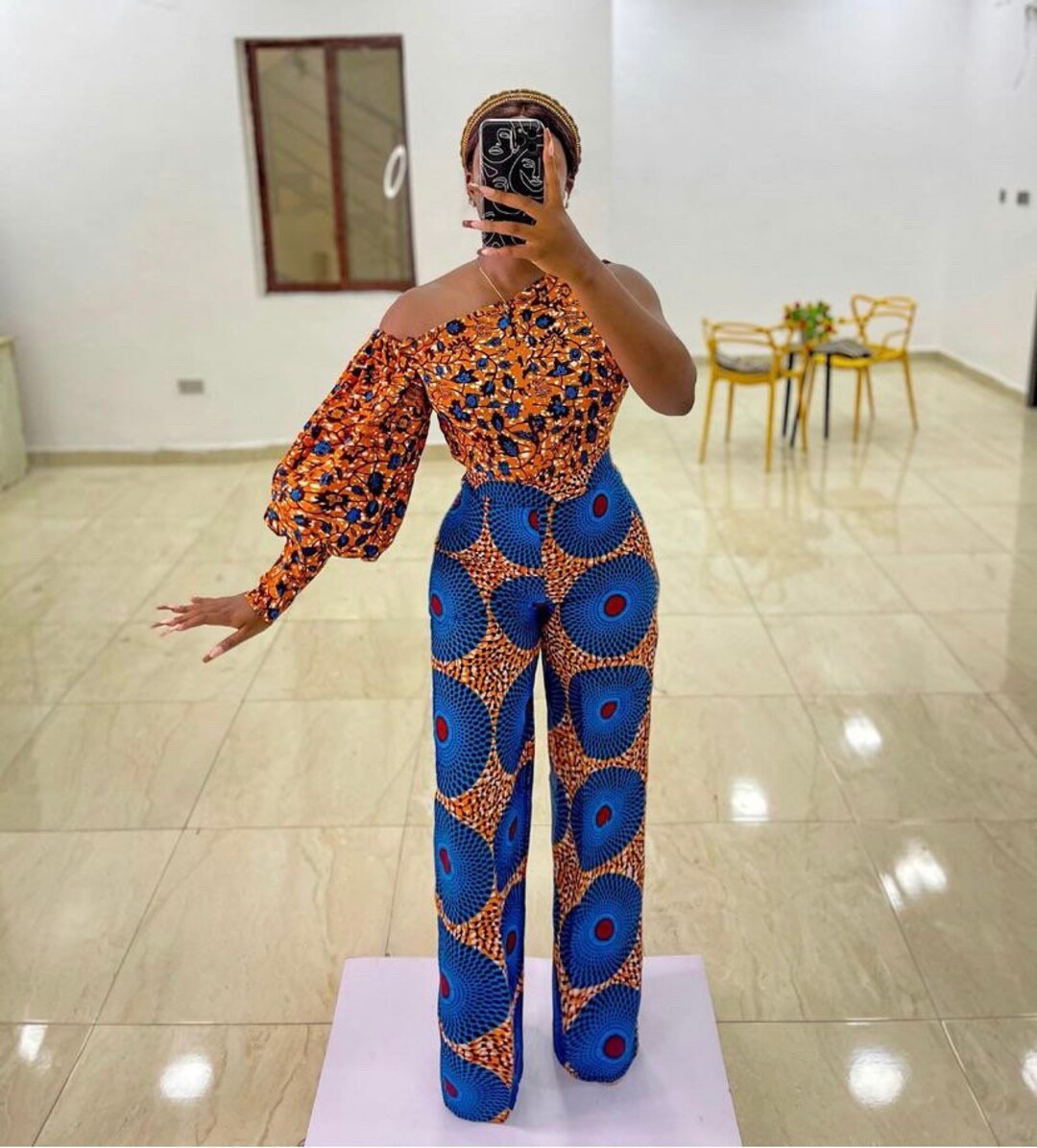 African Jumper, Ankara Jumpsuit , African Print Full Length Jumpsuit ...