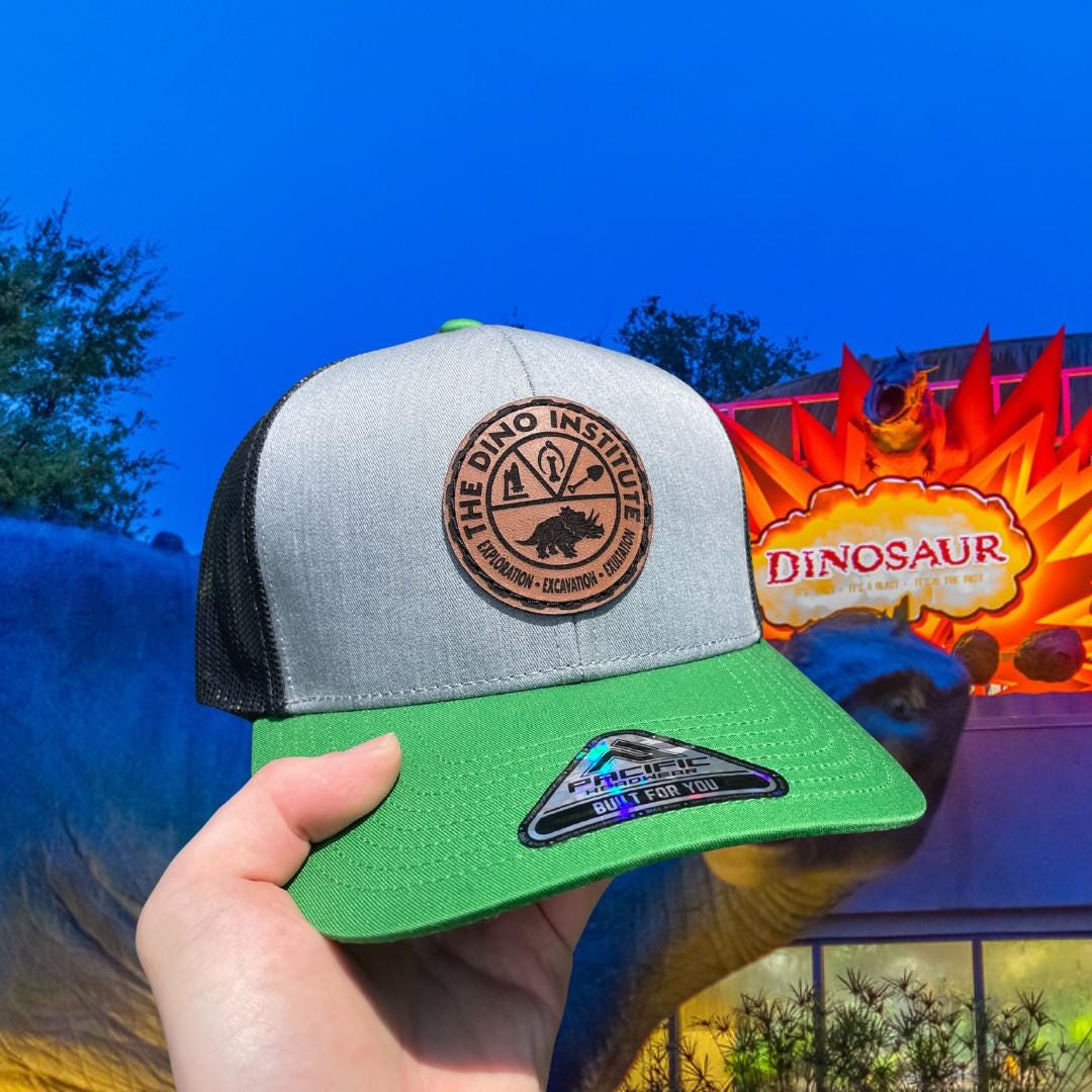 Dinosaur Ride Leather Patch Hat, the Dino Institute Hat, Animal Kingdom ...