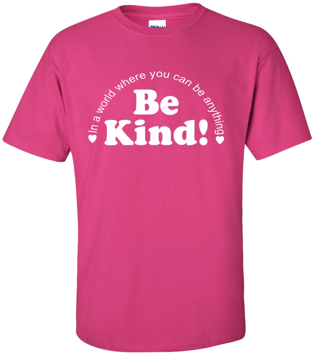 Pink Shirt Day Standard Unisex Cotton T-shirt Anti Bullying Day Be Kind ...