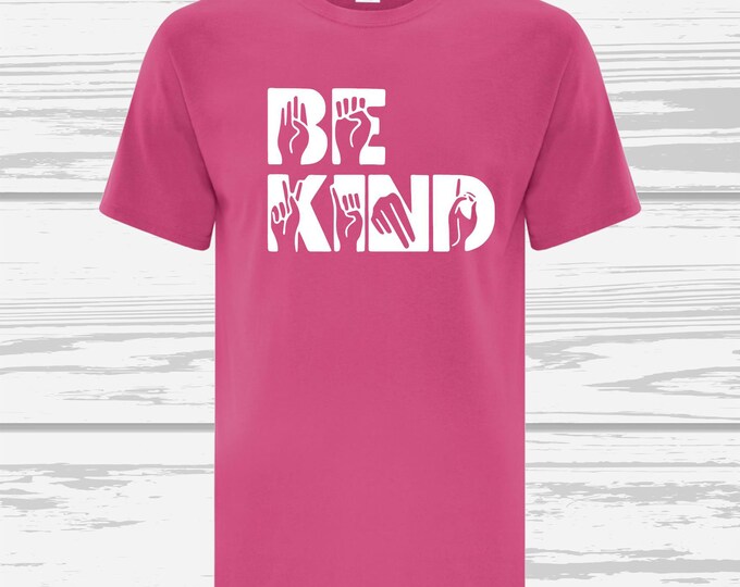 Pink Shirt Day Standard Youth Cotton T-shirt Anti Bullying Day Sign ...