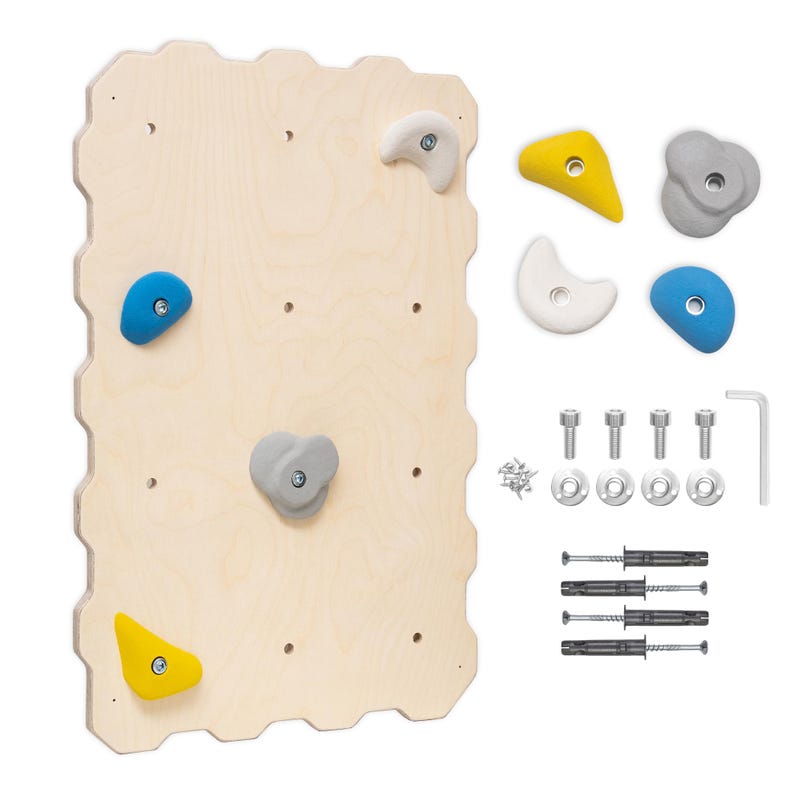 MAMOI ® Climbing Wall for Kids | Kids Room Climbing Wall | Natural Wood ...