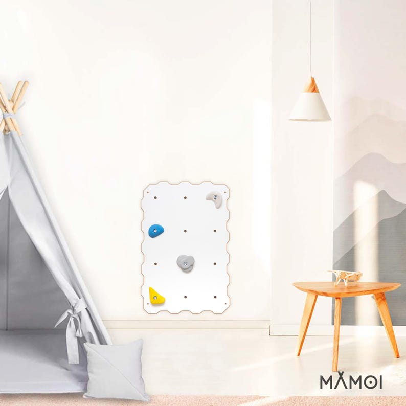 MAMOI ® Climbing Wall for Kids | Kids Room Climbing Wall | Natural Wood ...