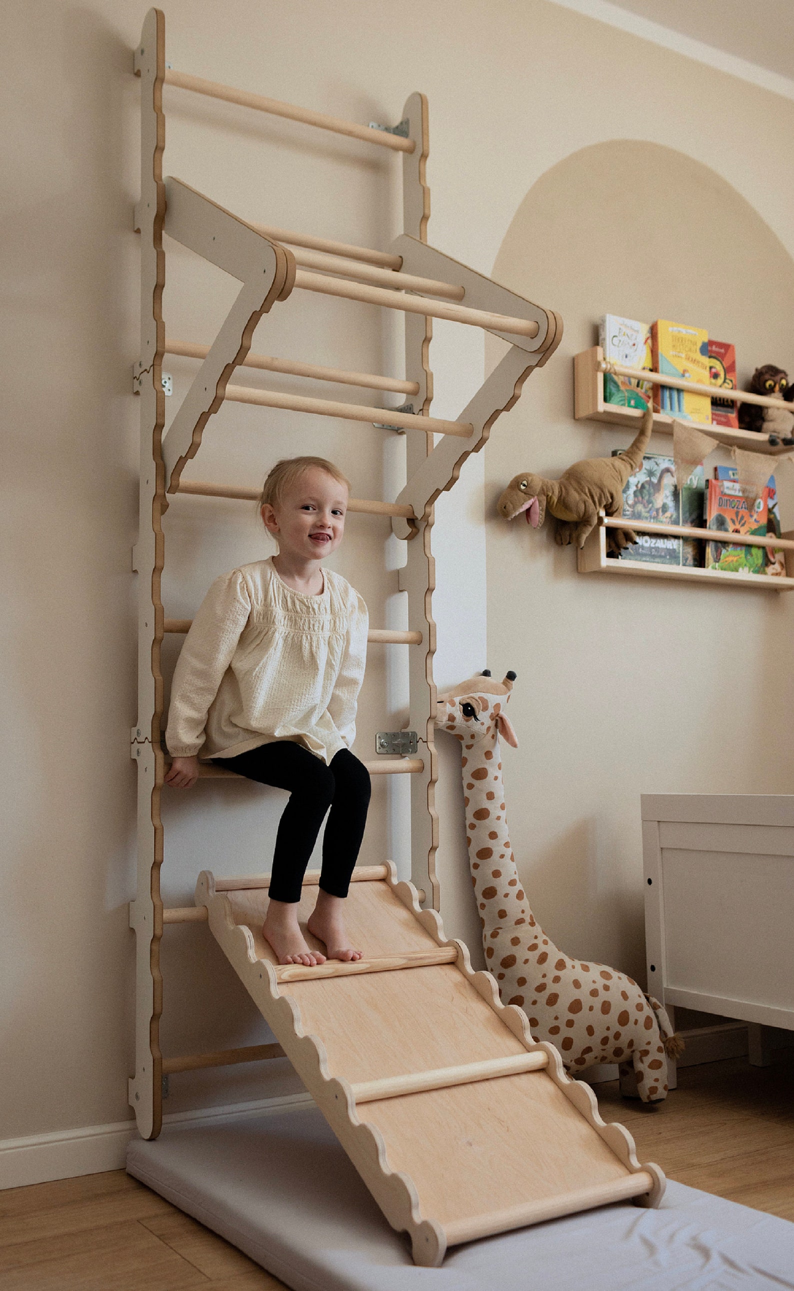 Mamoi ® Midi Climbing Frame for Children's | Wall Bars | Gymnastic Wall ...