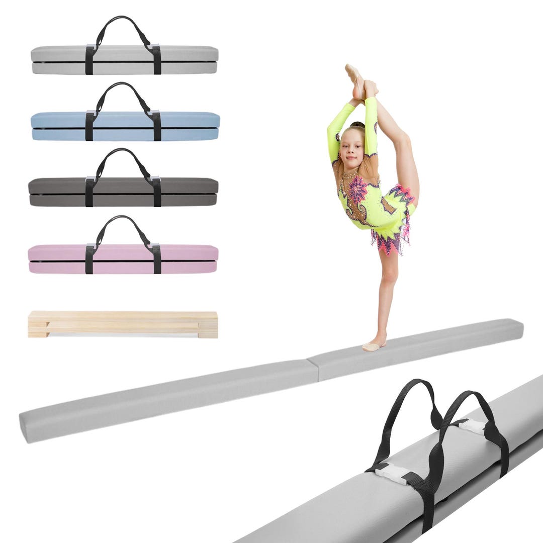 MAMOI® Gymnastics Beam for Kids (200 Cm), Padded Non-slip Folding ...