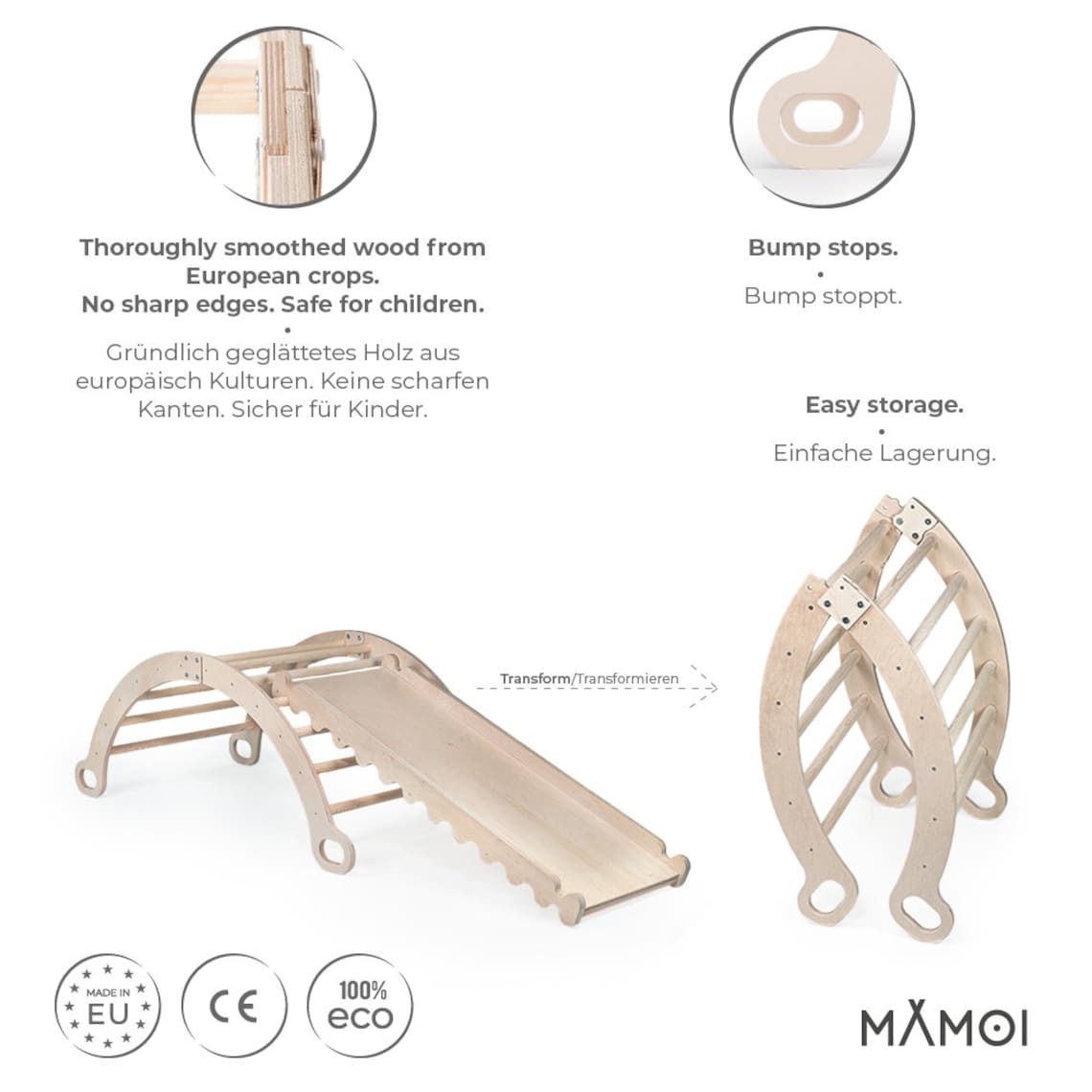 MAMOI® Indoor Climbing Frame for Toddlers Wooden Baby Gym - Etsy