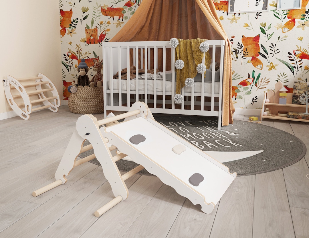 MAMOI® Indoor Climbing Triangle With Slide for Kids, Baby Climbing ...