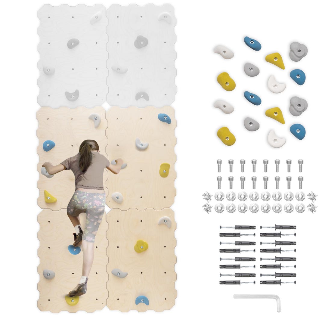 MAMOI® Climbing Wall for Kids, Wooden Frame for Toddlers, Play ...