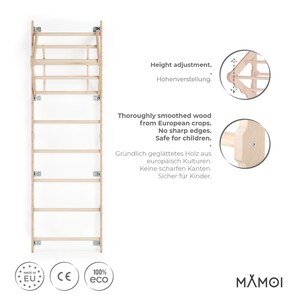 MAMOI® Zweedse ladder, Houten gorilla-gym voor kinderen, Indoor baby ...