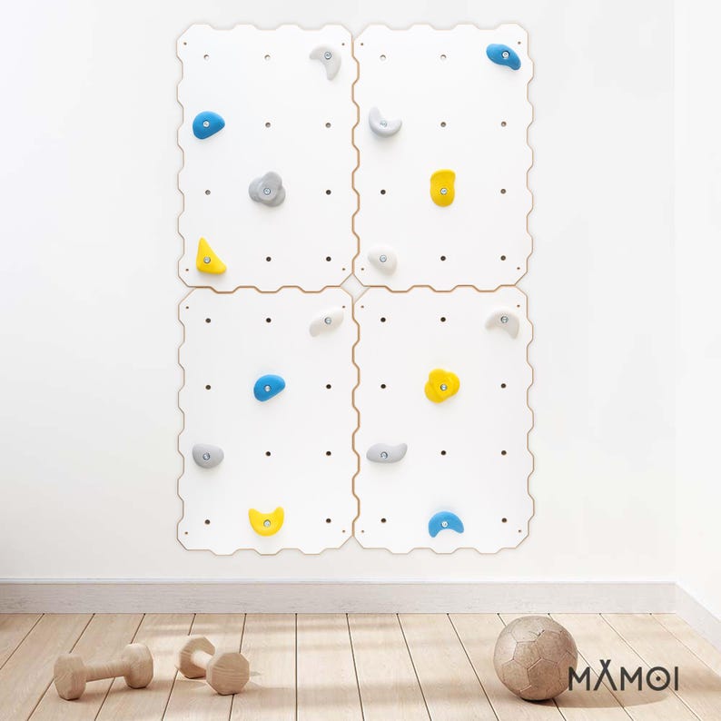 MAMOI ® Climbing Wall for Kids | Kids Room Climbing Wall | Natural Wood ...