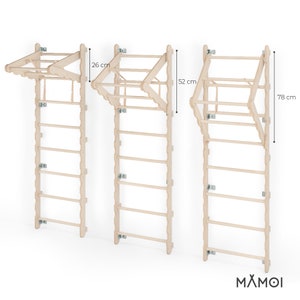 MAMOI® Zweedse ladder, Houten gorilla-gym voor kinderen, Indoor baby ...