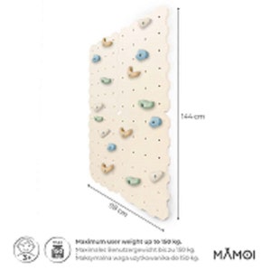 MAMOI ® Climbing Wall for Kids | Kids Room Climbing Wall | Natural Wood ...