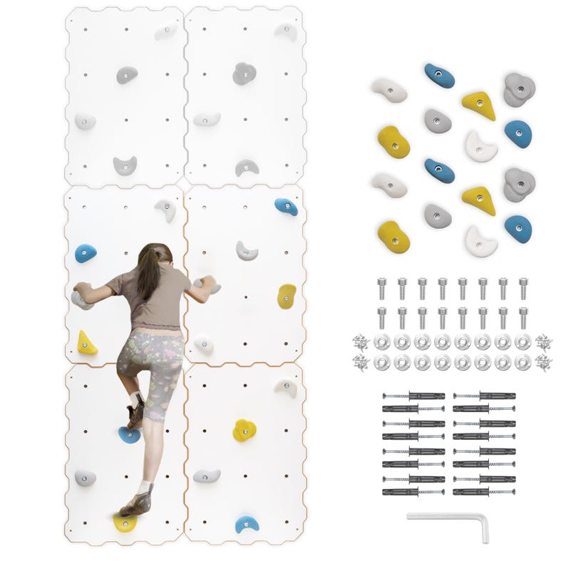 MAMOI ® Climbing Wall for Kids | Kids Room Climbing Wall | Natural Wood ...