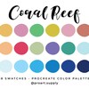 TWILIGHT PROCREATE Color Palette Hex Codes Yellow, Orange, Green, Blue ...