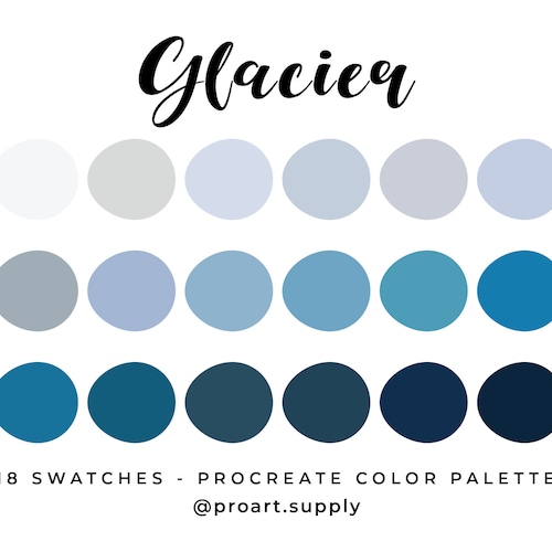 Sea Glass Procreate Color Palette Color Swatches Ipad - Etsy