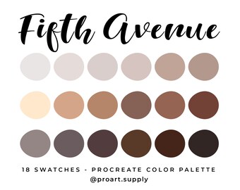 FARMHOUSE PROCREATE Color Palette Hex Codes Brown Tan | Etsy