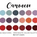 CARMEN PROCREATE COLOR Palette Hex Codes Red, Purple, Blue, Orange for ...