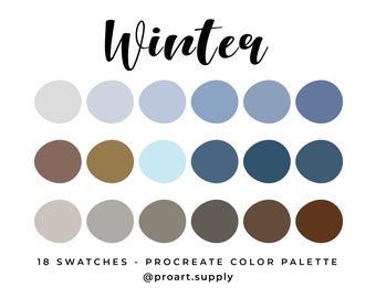 Winter Blue Color Palette - Etsy