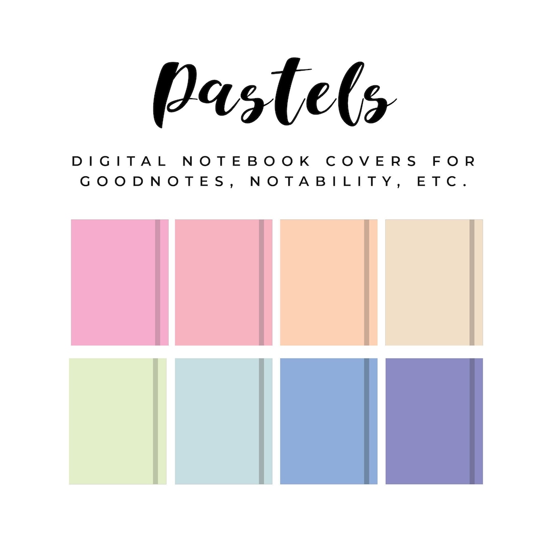 Digital Notebook Covers 8 Pngs Goodnotes & Notability Digital Bullet ...