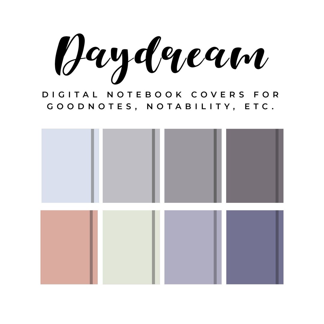 Digital Notebook Covers 8 Pngs Goodnotes and Notability Digital Bullet ...