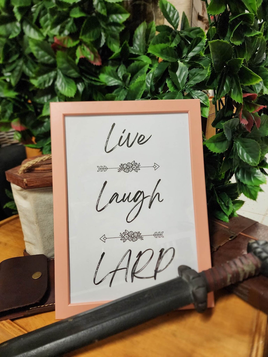 Live Laugh Larp Poster Live Laugh Love White Background | Digital ...