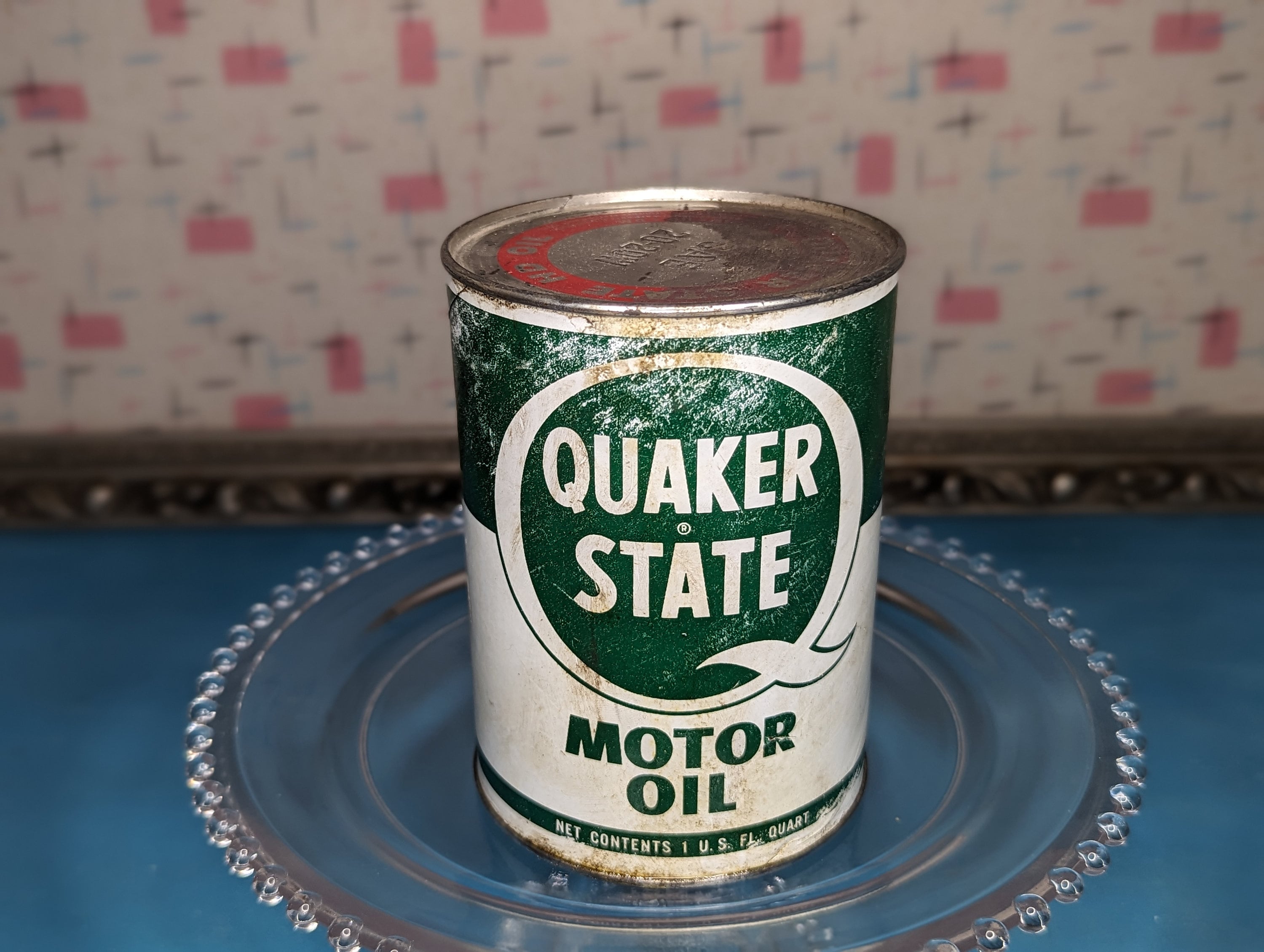 Vintage Quaker State Motor Oil Green Can 1 Quart Sealed - Etsy
