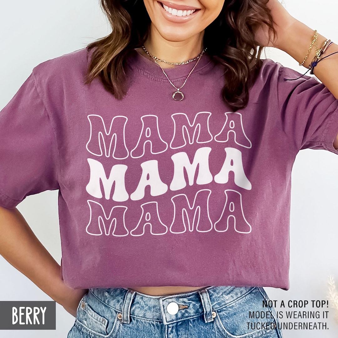 Comfort Colors® Mama Shirt, Cute Mothers Day Shirt, Oversized Trendy ...