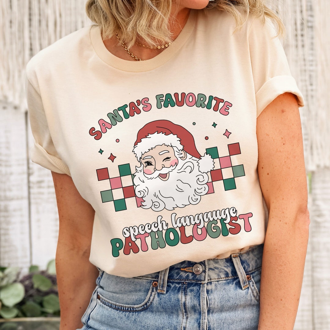 Santas Favorite Speech Language Pathologist Pink Christmas - Etsy UK