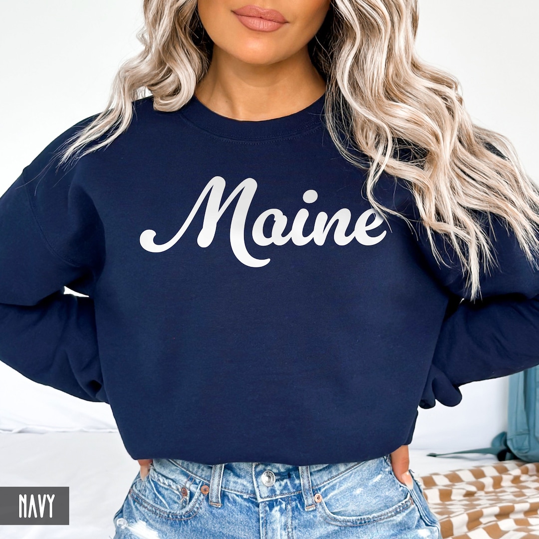 Maine Sweatshirt, Maine Crewneck, State of Maine Gift for Him, Maine ...