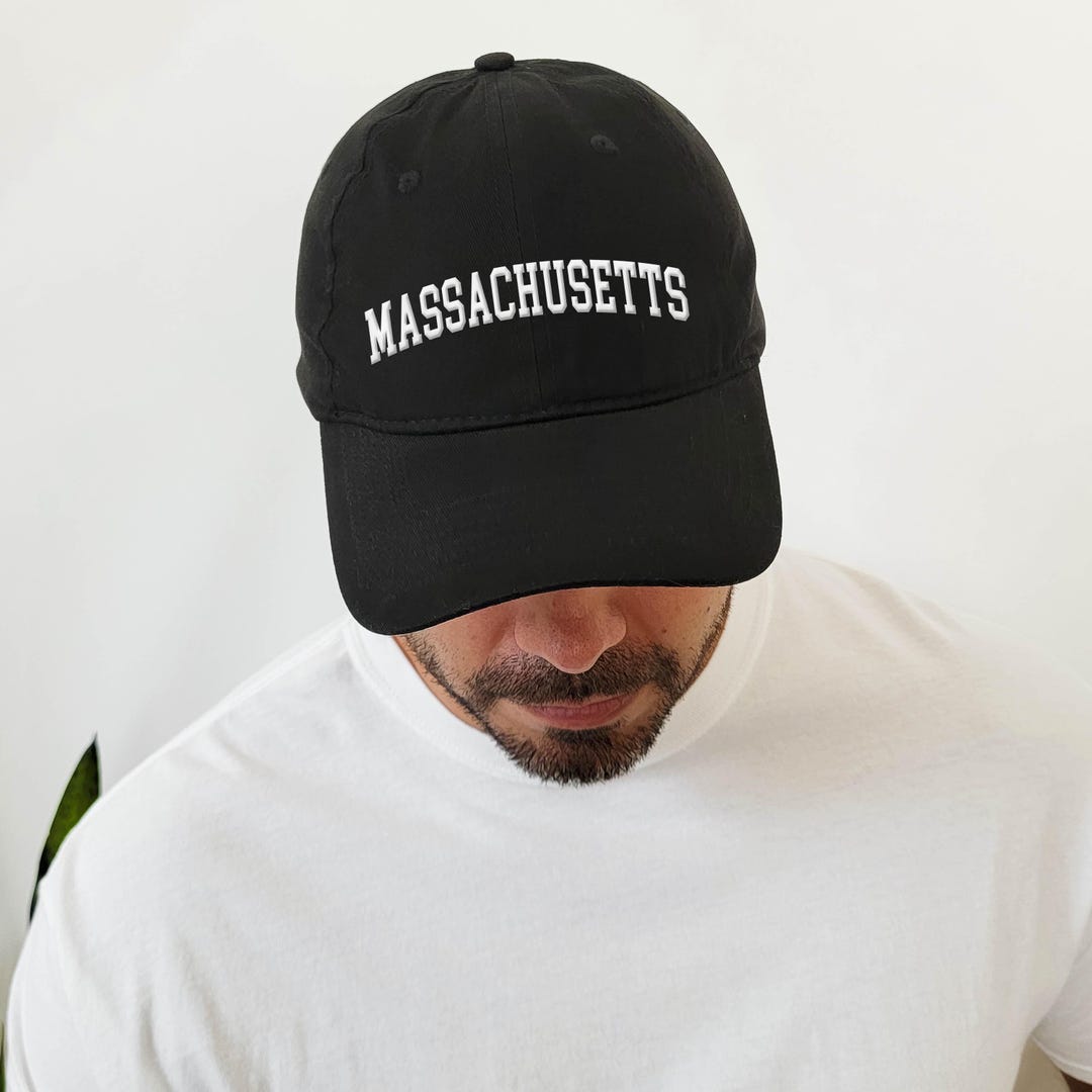 Massachusetts Embroidered Mens Fit Baseball Cap, Travel Souvenir Unisex ...