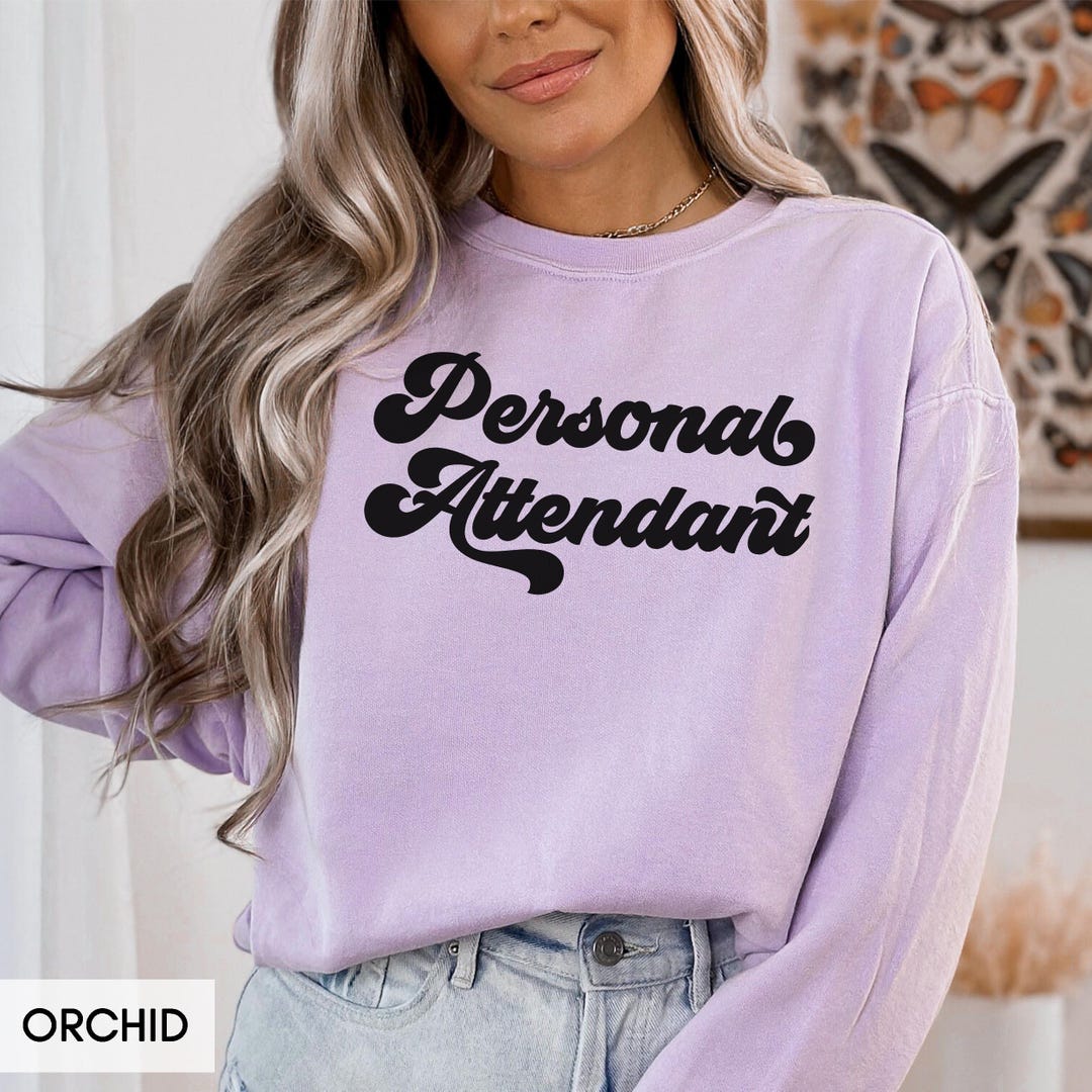 Comfort Colors® Personal Attendant Sweatshirt, Vintage Style Bride's ...