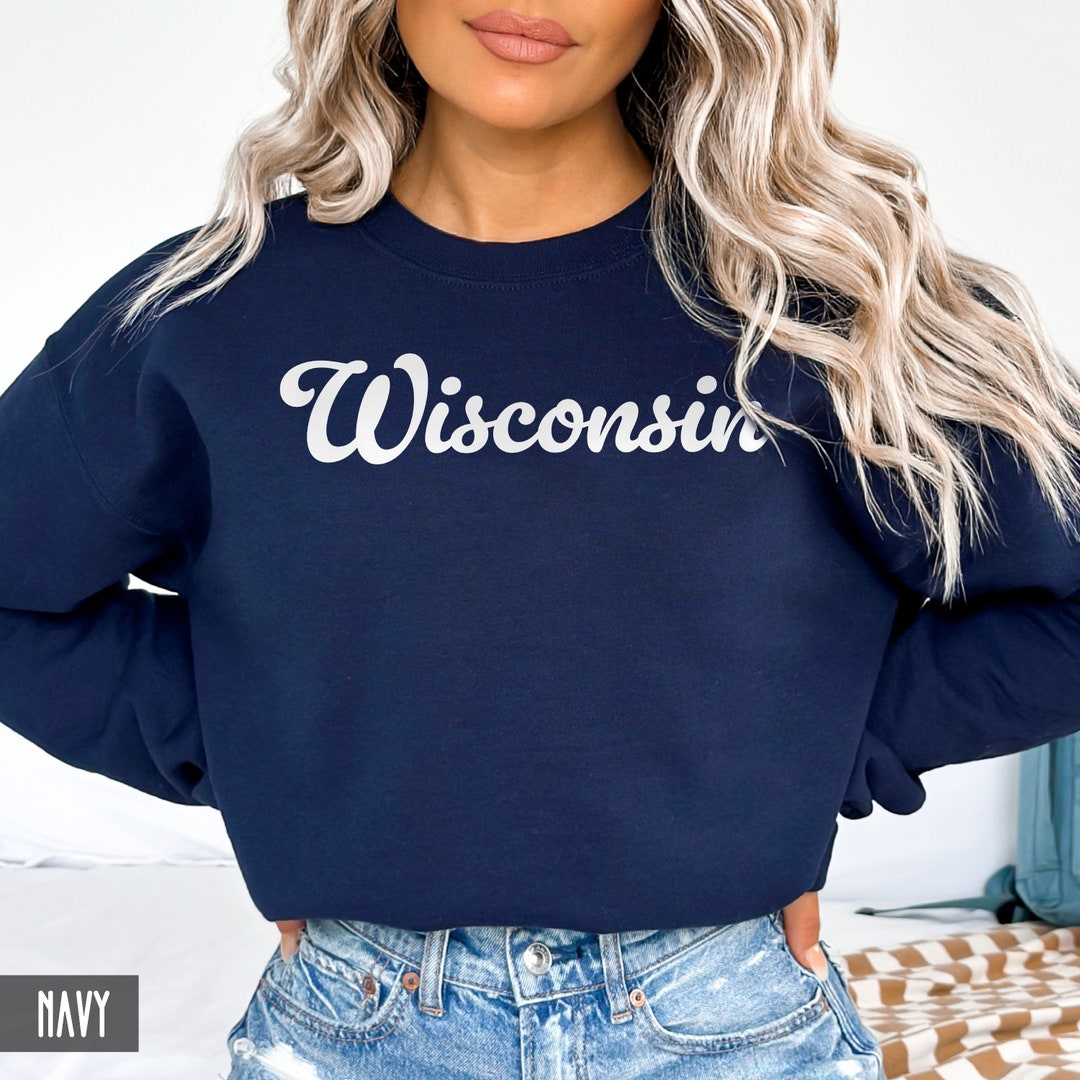 Wisconsin Sweatshirt, Wisconsin Crewneck, State of Wisconsin Gift for ...