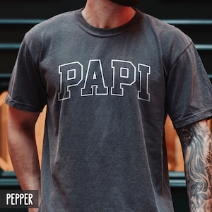 Comfort Colors® PAPI Shirt, New Daddy Tshirt, Funny Fathers Day Shirt ...