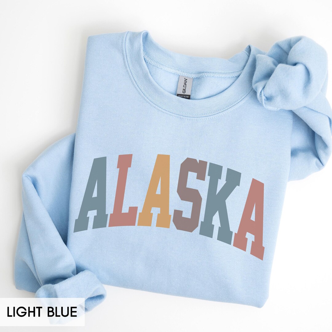 Alaska Sweatshirt, AK Crewneck, State of Alaska Gift for Him or Her ...