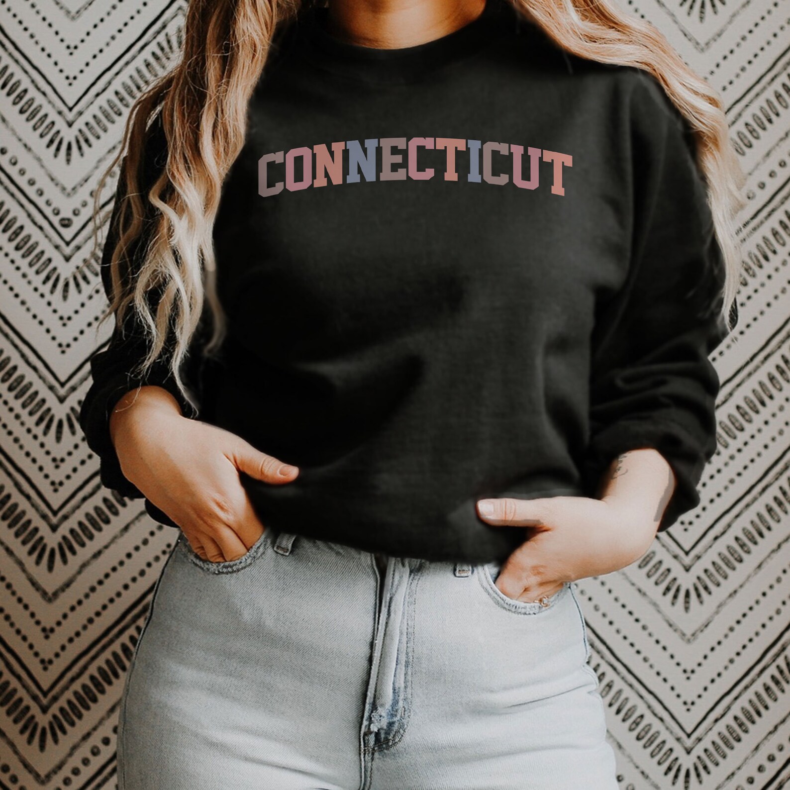 Connecticut Sweatshirt Connecticut Sweater Cute Connecticut - Etsy UK